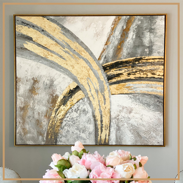 Brushed Metallic Abstract Wall Art - designbykatalin